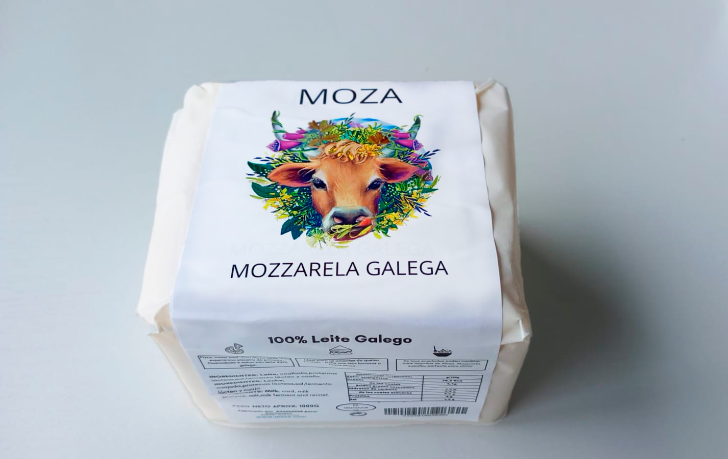 Mozzarela Gallega 1 Kg aprox.- Moza - Carabuñas